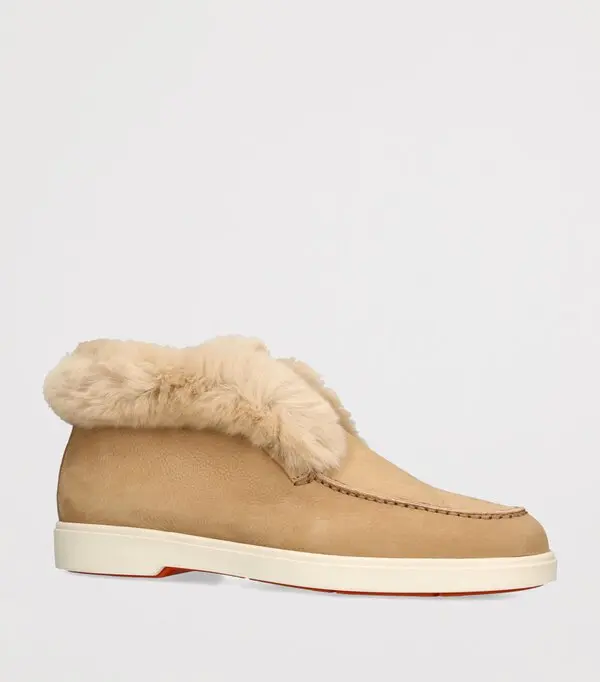 Santoni Suede Hadeel Ankle Boots