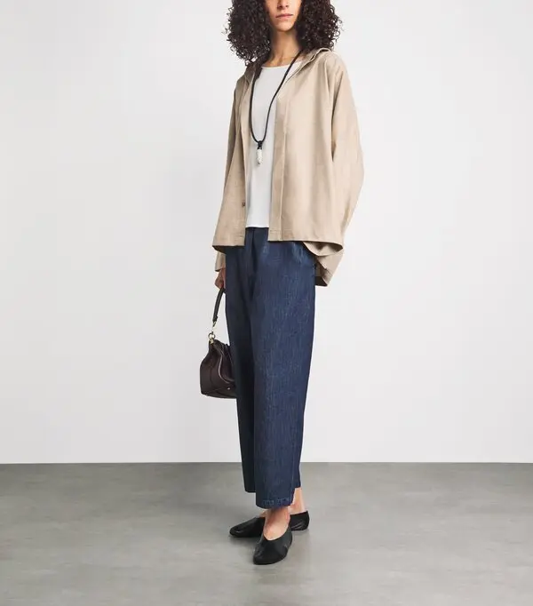 Eskandar Virgin Wool-cashmere Double Stand-collar Shirt