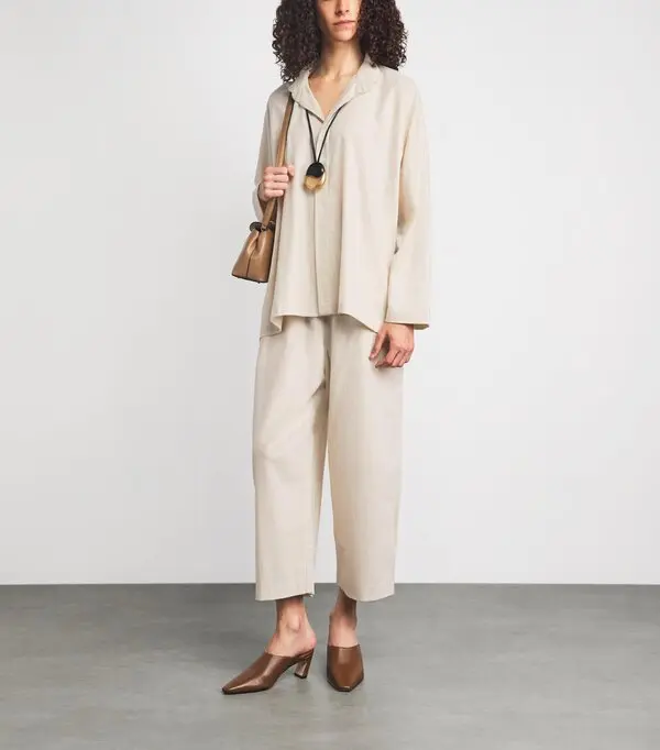 Eskandar Virgin Wool-cashmere Double Stand-collar Shirt