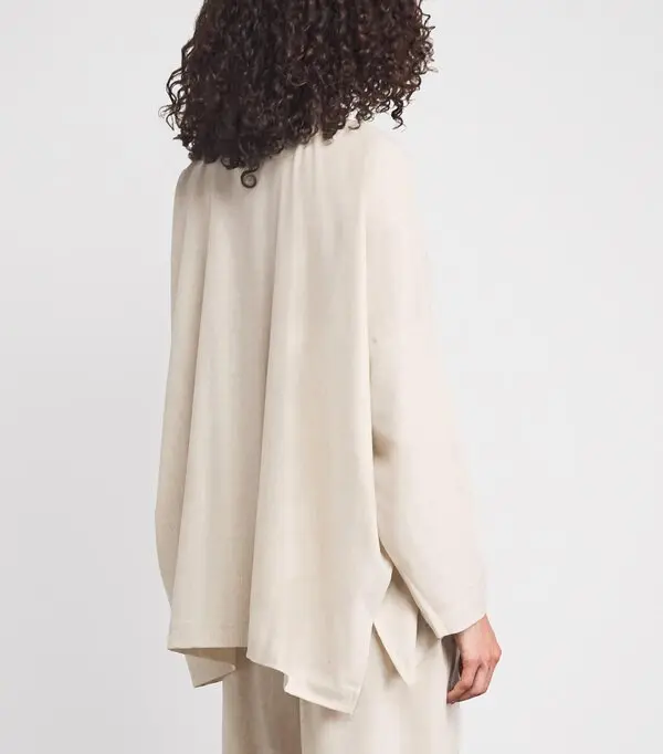 Eskandar Virgin Wool-cashmere Double Stand-collar Shirt