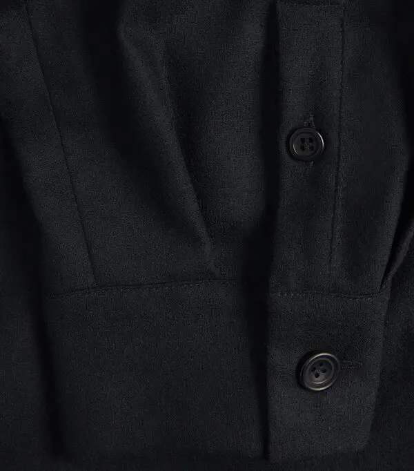 Eskandar Virgin Wool-cashmere Wide Midi Shirt Dress