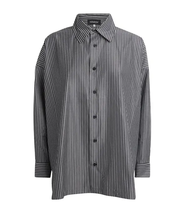 Eskandar Wide Stripe A-line Shirt