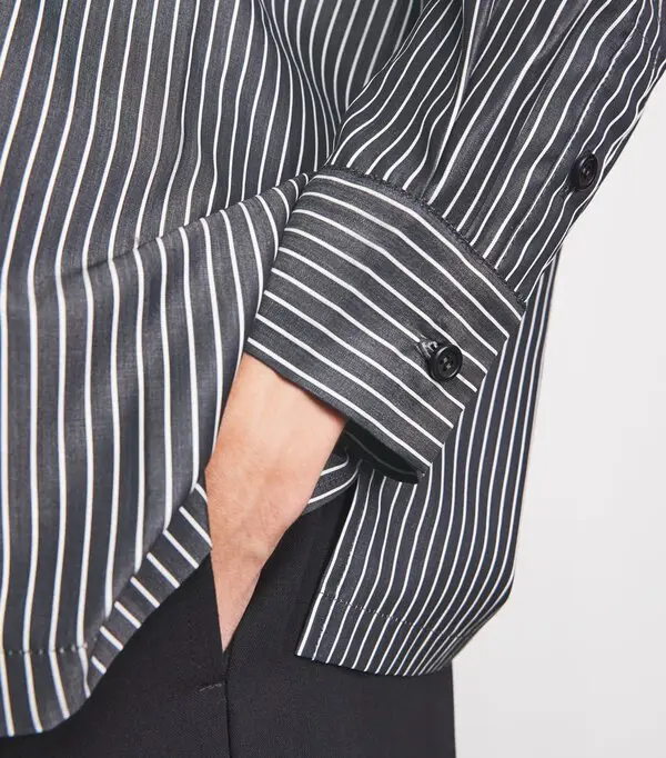 Eskandar Wide Stripe A-line Shirt