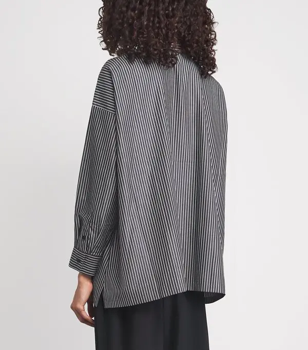 Eskandar Wide Stripe A-line Shirt