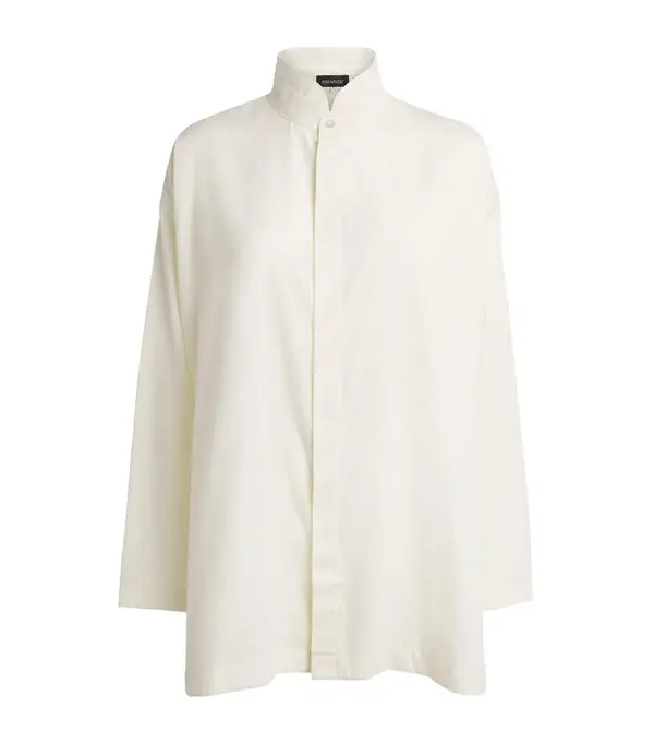 Eskandar Brushed Double Stand-collar Shirt