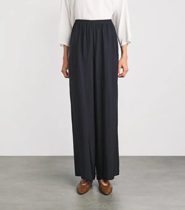 Eskandar Silk Flared Trousers