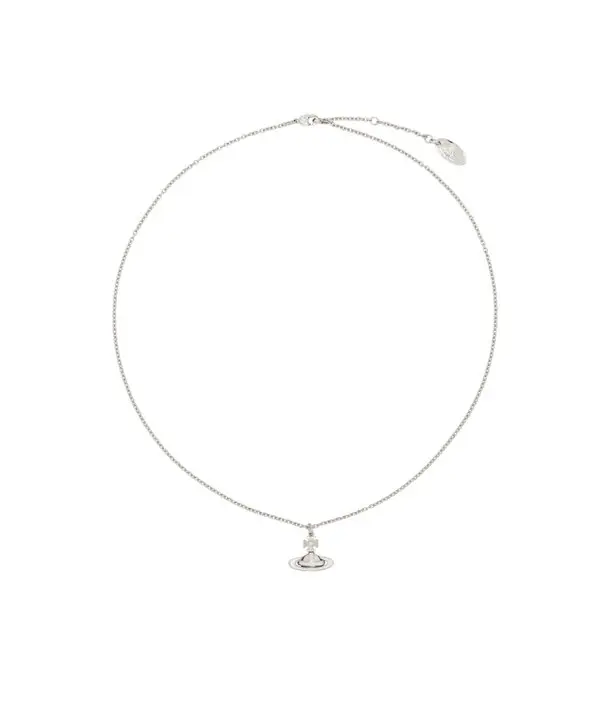 VIVIENNE WESTWOOD Simonetta Bas Relief Logo Necklace - White