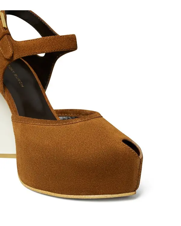 Tory Burch Peep Toe Platform Pumps