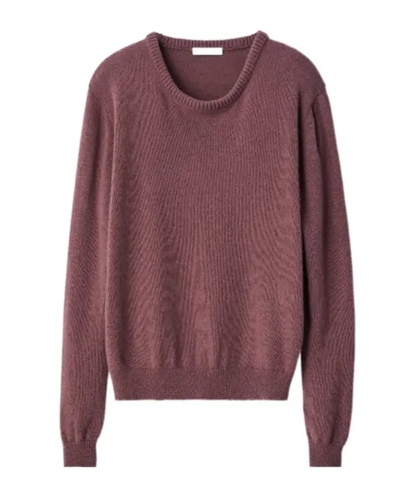 LEMAIRE Crew-neck Sweater In Alpaca Wool Blend