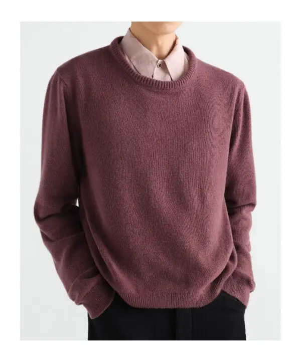 LEMAIRE Crew-neck Sweater In Alpaca Wool Blend