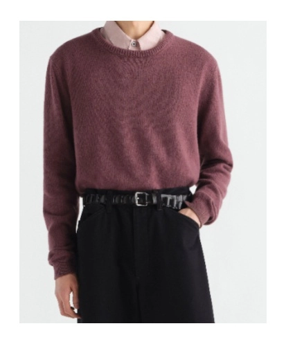 LEMAIRE Crew-neck Sweater In Alpaca Wool Blend