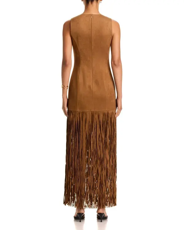 TOCCIN Seamed Fringe Mini Dress