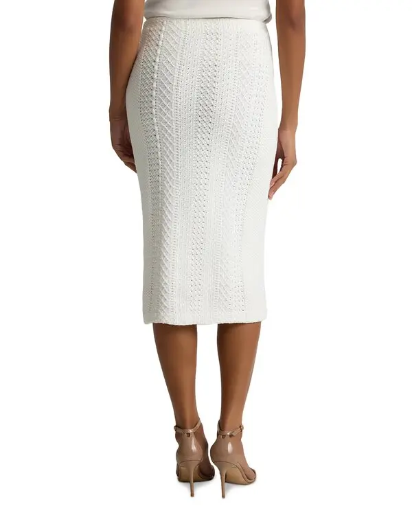 St. John Textured Crochet Midi Skirt
