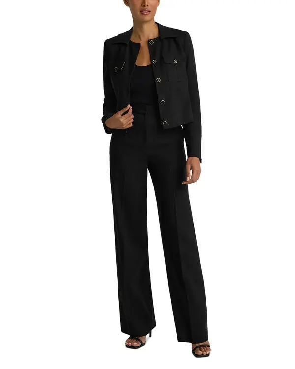 St. John Stretch Linen Blend Jacket