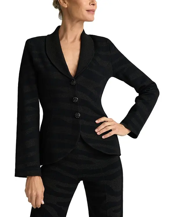 St. John Zebra Metallic Jacket