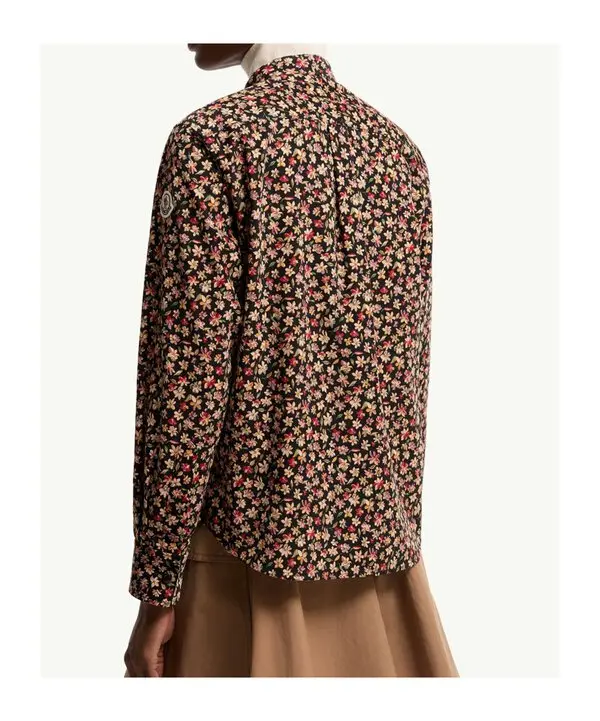 Moncler Floral Print Long-sleeve Shirt - Black