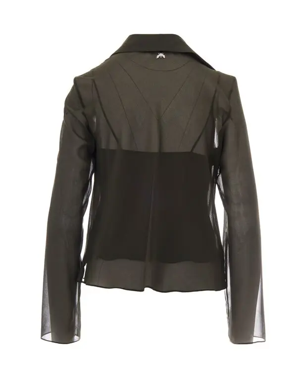 Patrizia Pepe Draped Semi-sheer Top