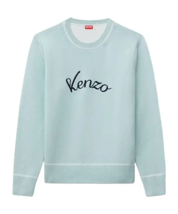 Kenzo Varsity Embroidered Jumper In Wool Cotton
