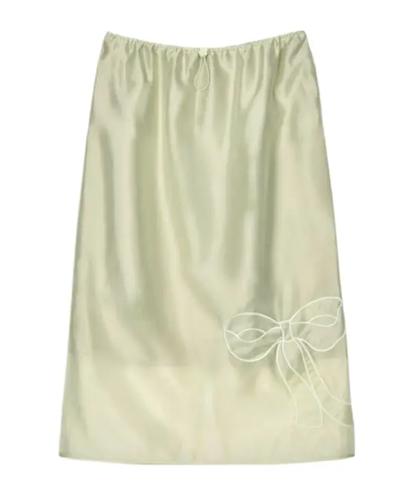Cecilie Bahnsen Elastic Waist Midi Skirt - Light Green
