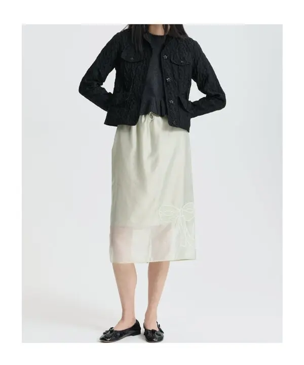 Cecilie Bahnsen Elastic Waist Midi Skirt