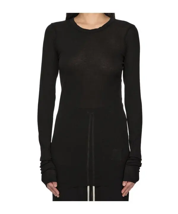 Rick Owens Ruched Long-sleeve Top