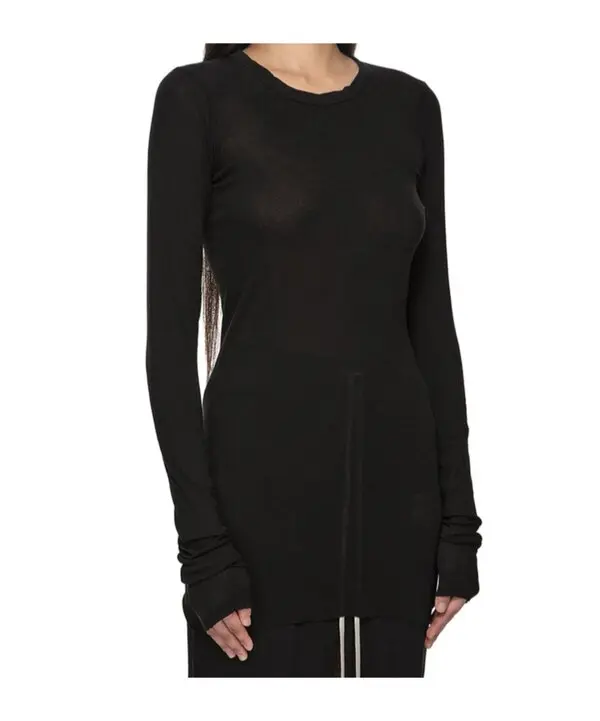 Rick Owens Ruched Long-sleeve Top