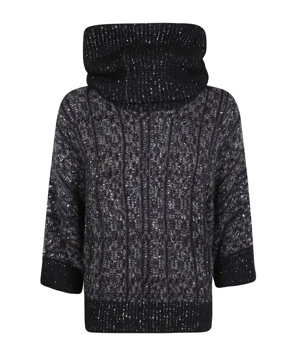D.exterior High-neck Knit Sweater