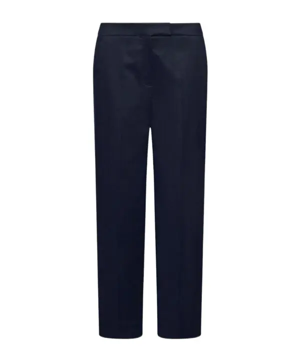 Marella Stretch Cotton-lyocell Blend Trousers With Side Pockets