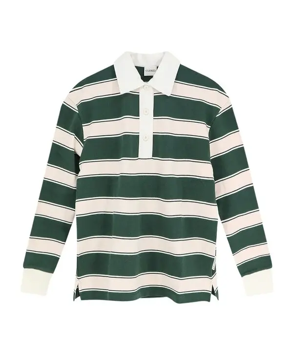Closed Striped Rugby Sweater - Multi-color