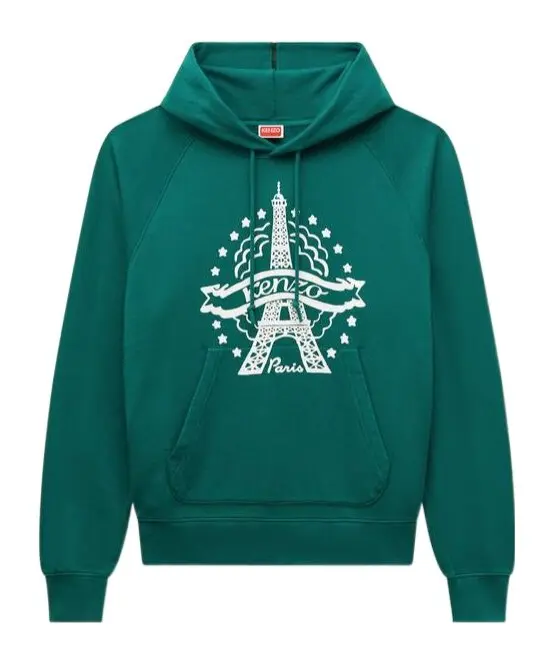 Kenzo Eiffel Tower Design' Hoodie In Cotton