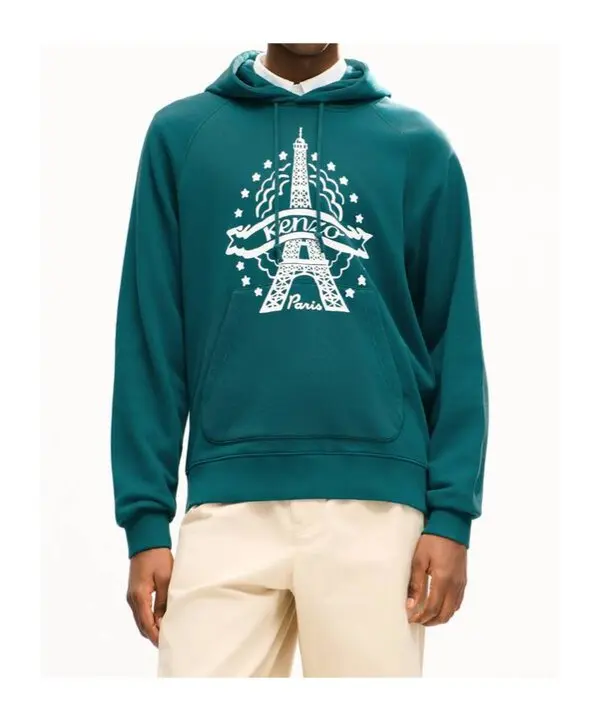 Kenzo Eiffel Tower Design' Hoodie In Cotton