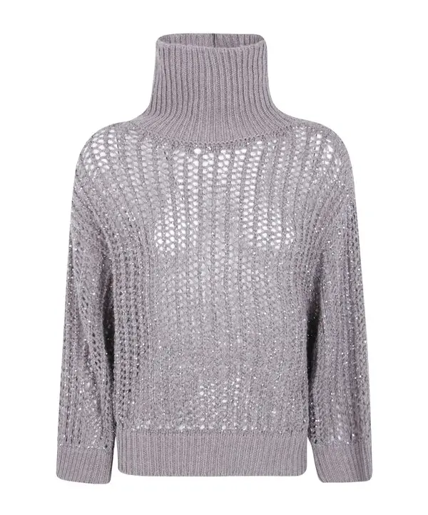 D.exterior Open-knit Sweater