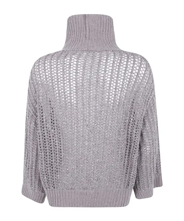 D.exterior Open-knit Sweater