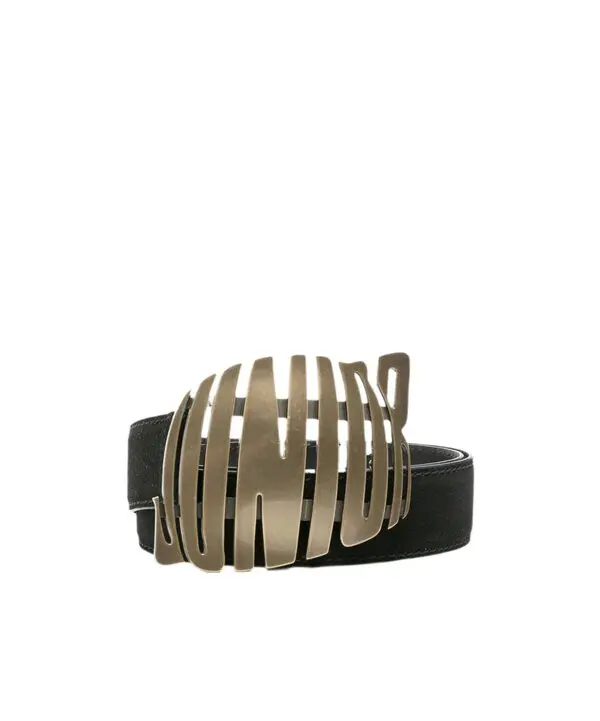JEAN PAUL GAULTIER Logo-buckle Suede Belt