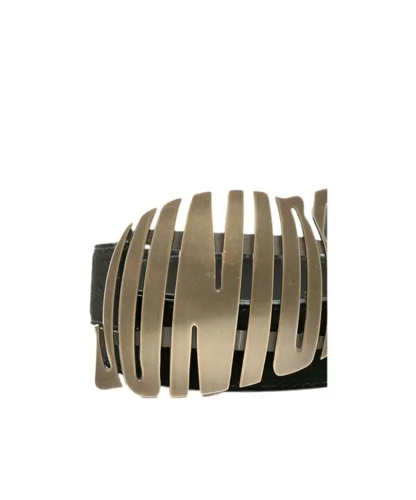 JEAN PAUL GAULTIER Logo-buckle Suede Belt