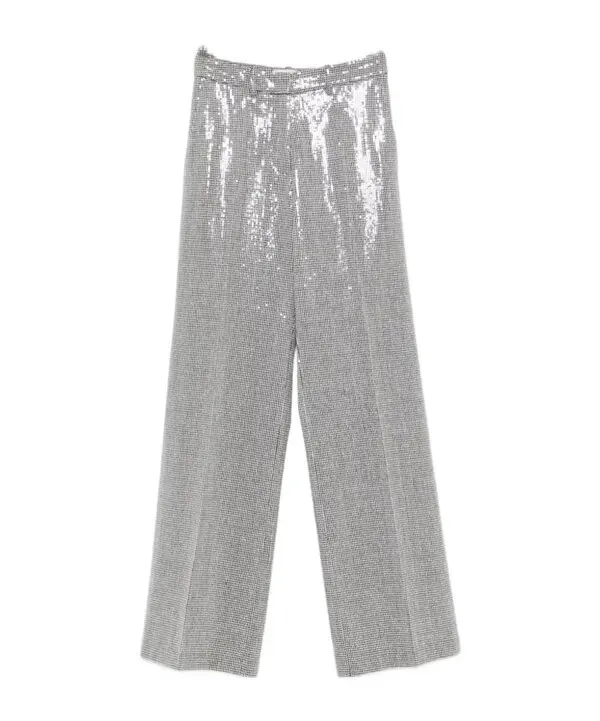 ERMANNO FIRENZE Sequin-embellished Houndstooth Trousers