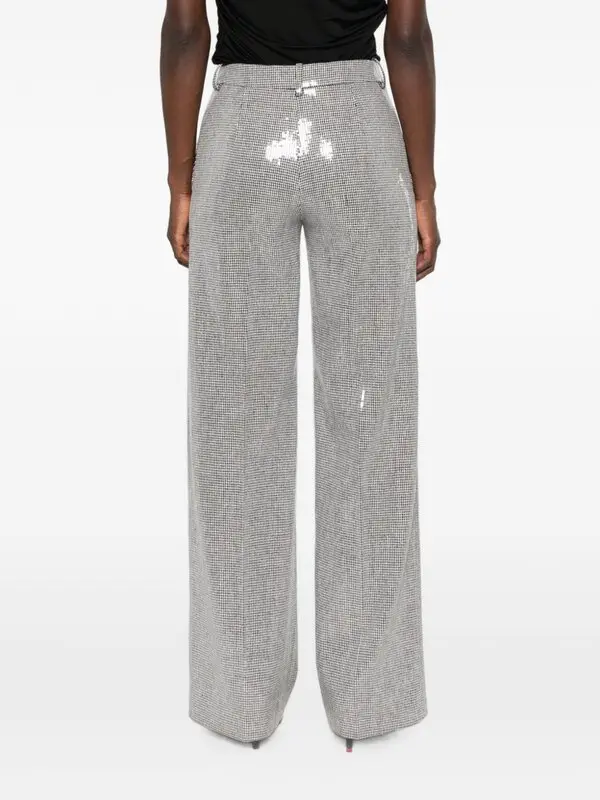 ERMANNO FIRENZE Sequin-embellished Houndstooth Trousers