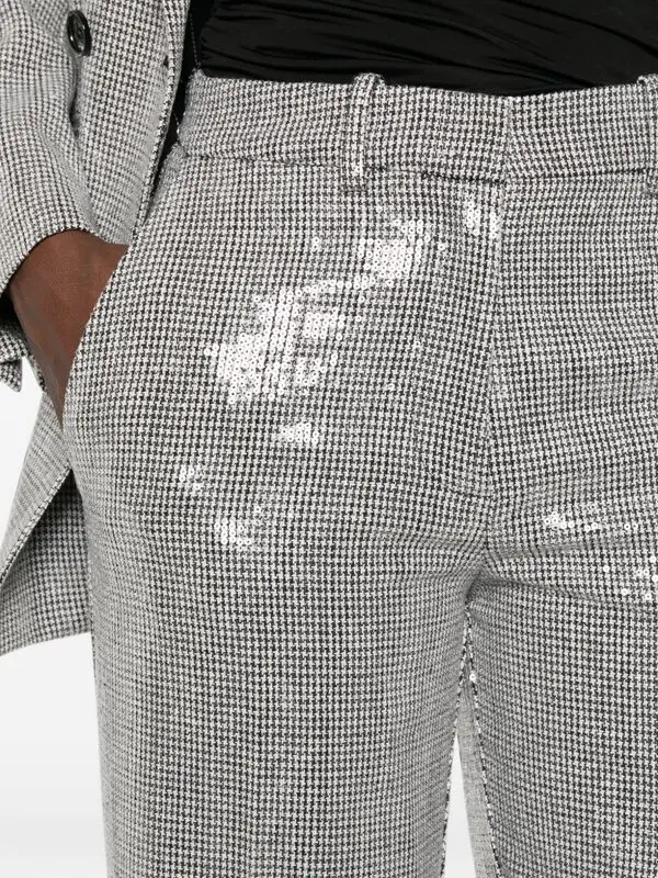 ERMANNO FIRENZE Sequin-embellished Houndstooth Trousers