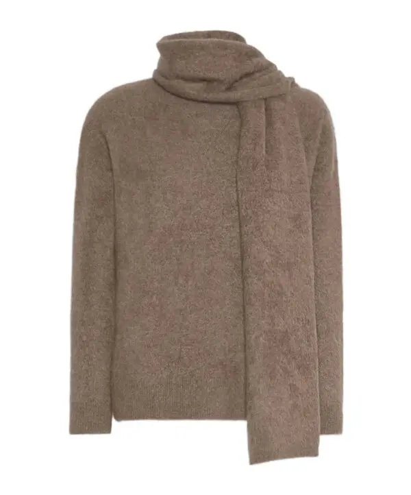 Max Mara Scarf-style Sweater - Beige