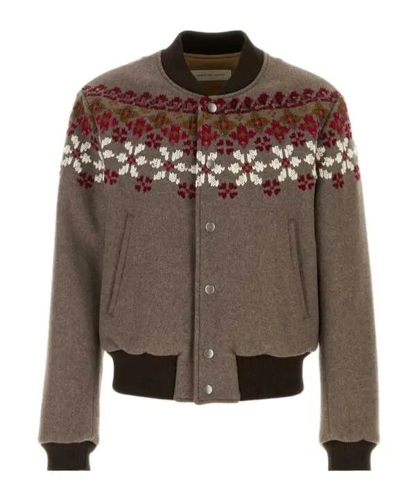 Dries Van Noten Intarsia Knit Casual Jacket