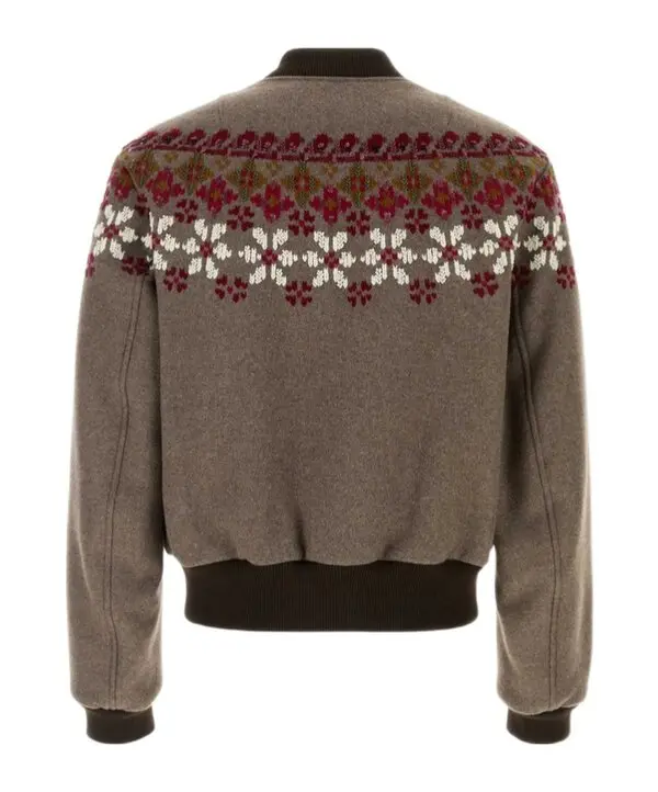 Dries Van Noten Intarsia Knit Casual Jacket