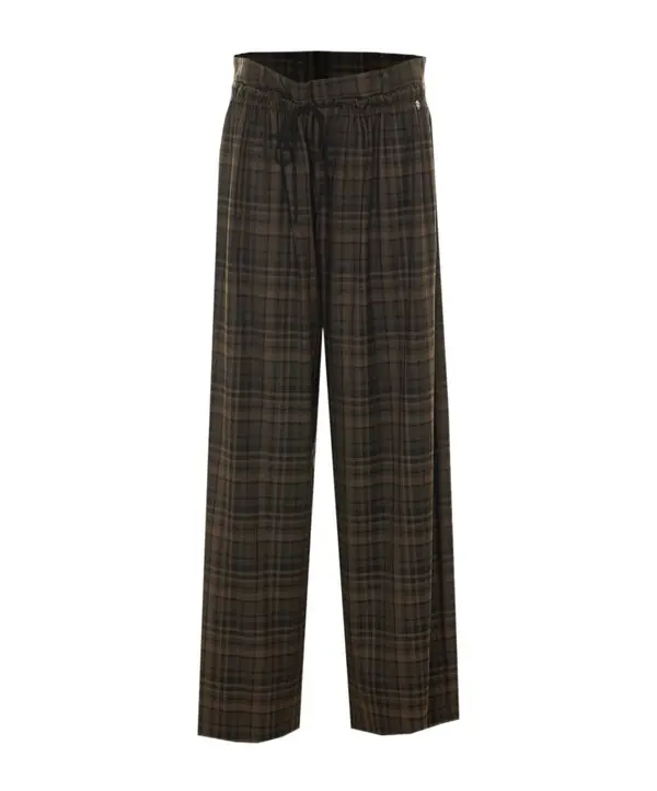 ANIYE BY Checked Drawstring Waist Pants