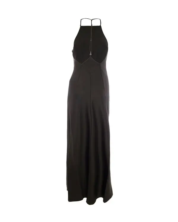 Patrizia Pepe Satin Halterneck Dress