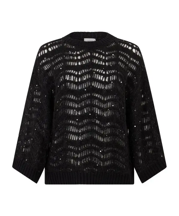 Peserico Open-knit Boxy Knitted Sweater