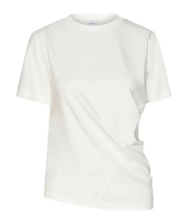 Marella Asymmetric Hem T-shirt - White