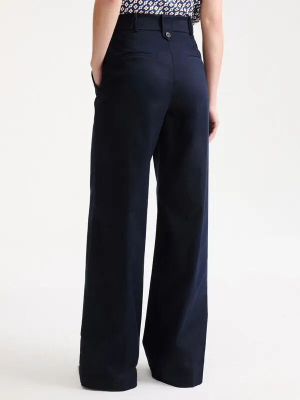 Marella Stretch Lyocell And Cotton Blend Trousers