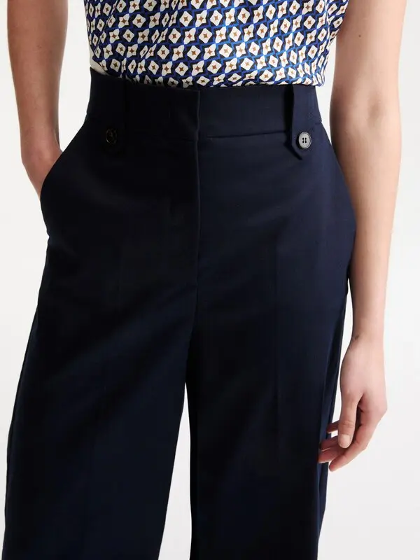 Marella Stretch Lyocell And Cotton Blend Trousers