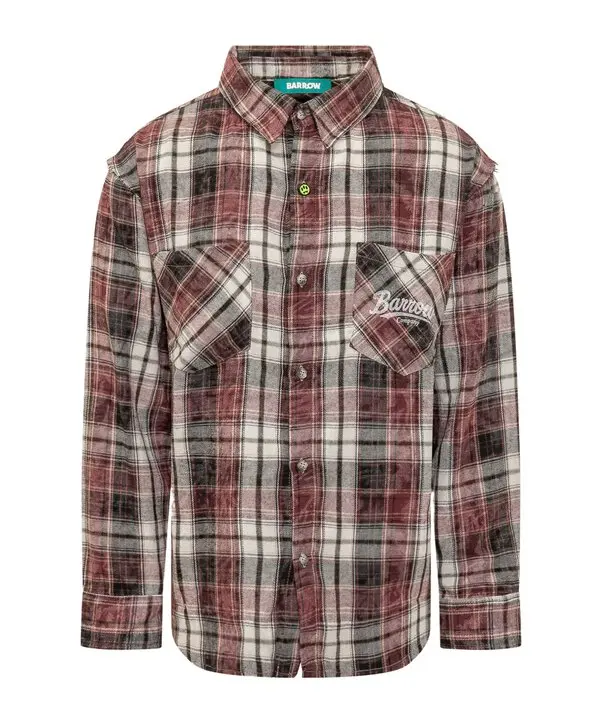 BARROW Checked Graphic Flannel Shirt