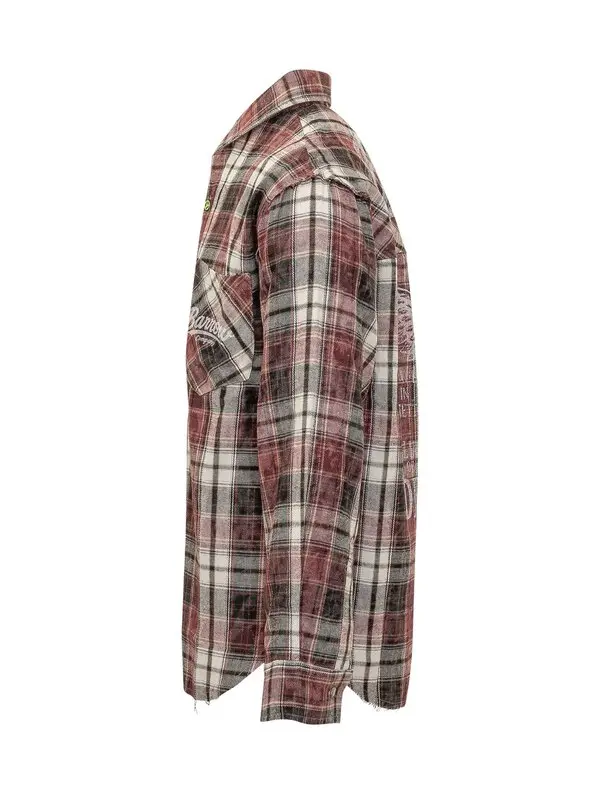 BARROW Checked Graphic Flannel Shirt