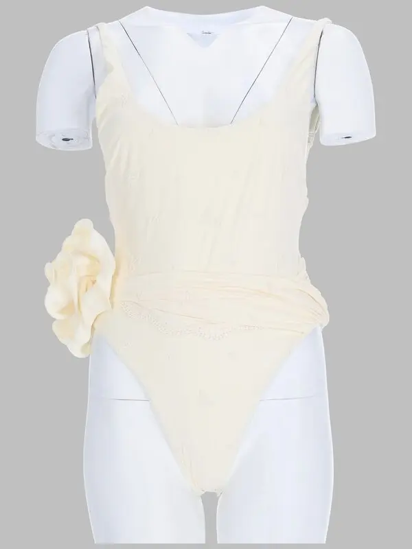 Magda Butrym Embellished One-piece Swimsuit With Embroidered Roses